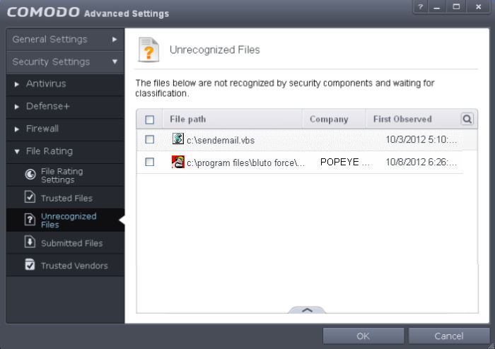 Comodo Internet Security Unrecognized Files, Virus Scan | COMODO Internet Security v6.2